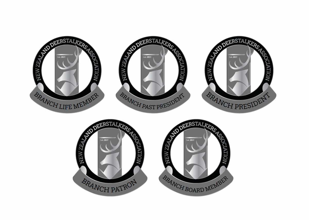 Branch Officer & Service Badges – NZ Deerstalkers Online Shop